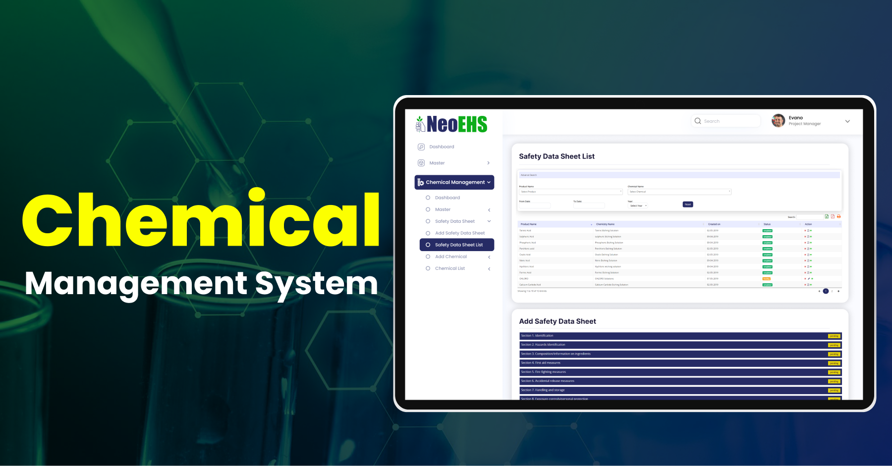 Chemical Safety Management Software | SDS Management | NeoEHS